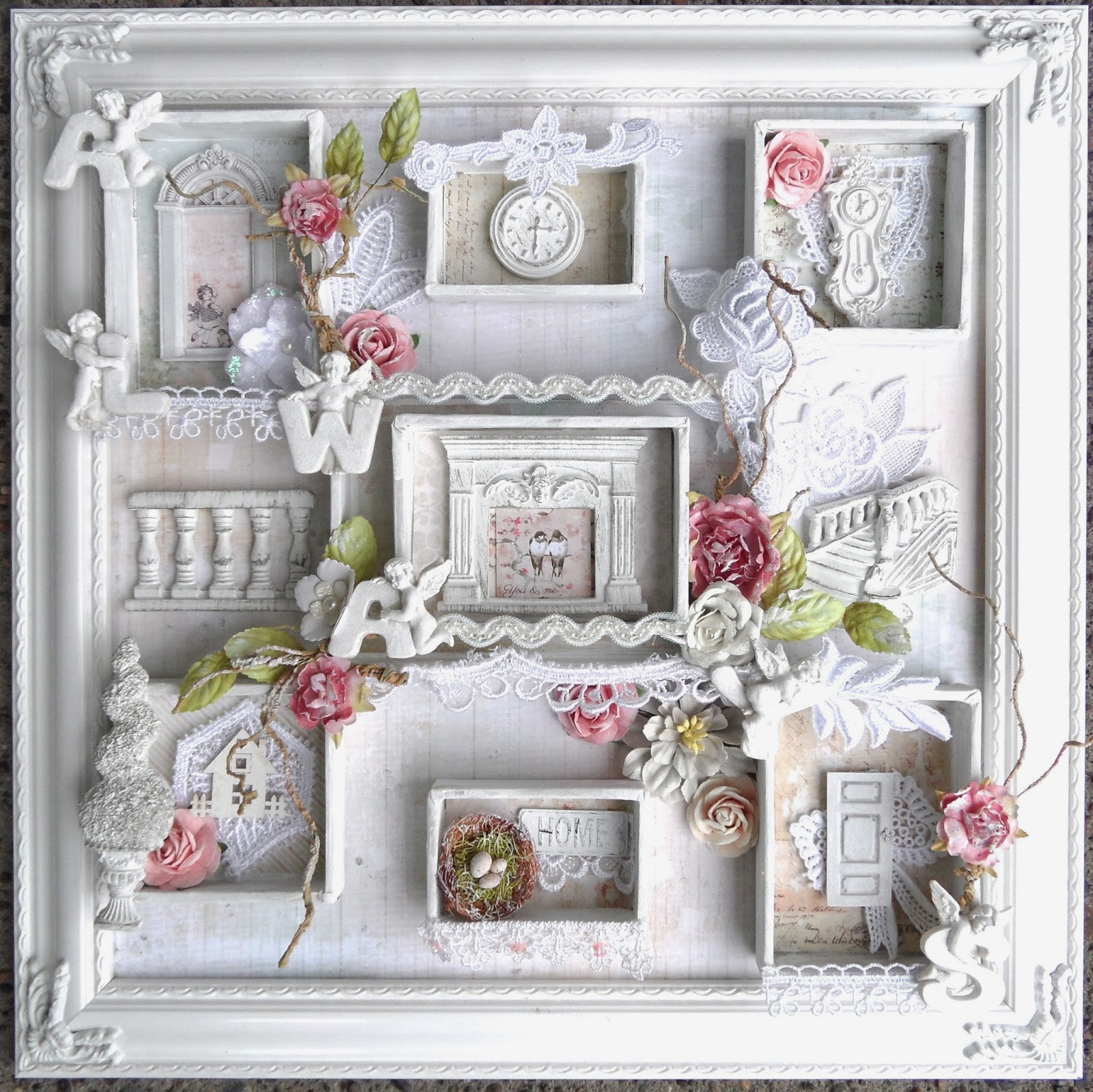 ShabbyChicJCouture : Shabby Chic Frame Shadow Box - Prima