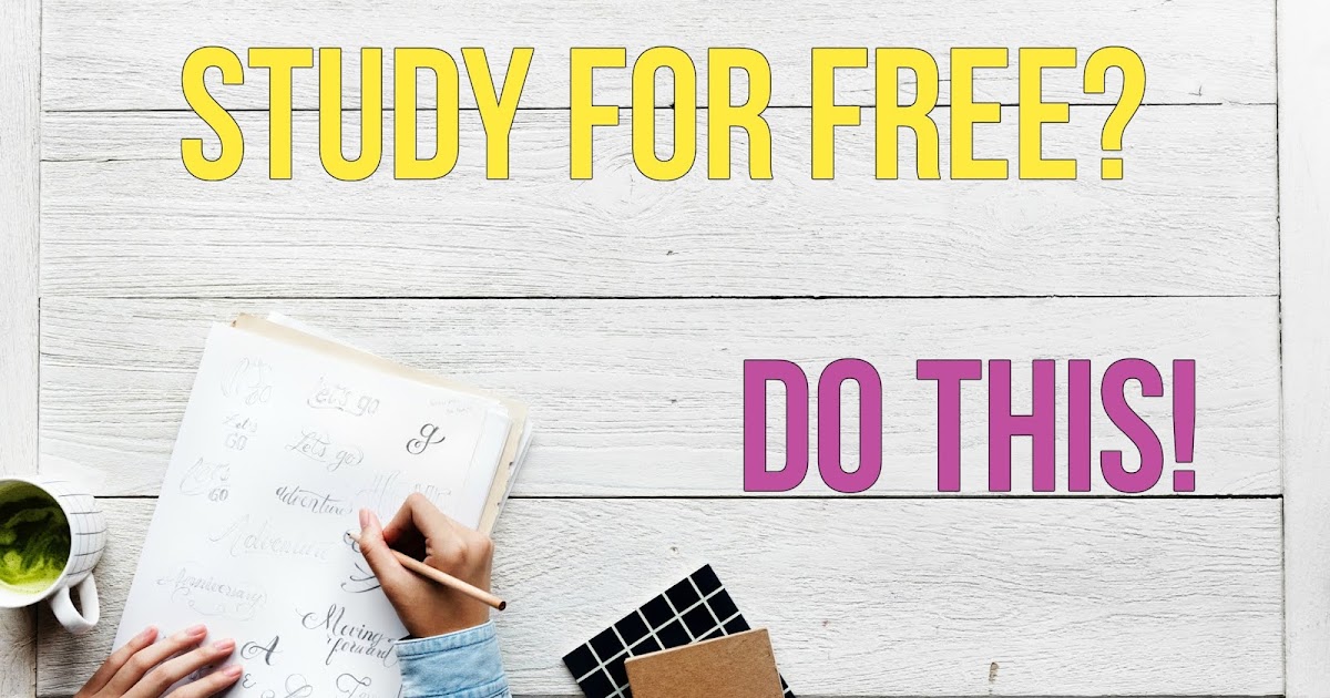 If you want to study and you don't have money, DO THIS!