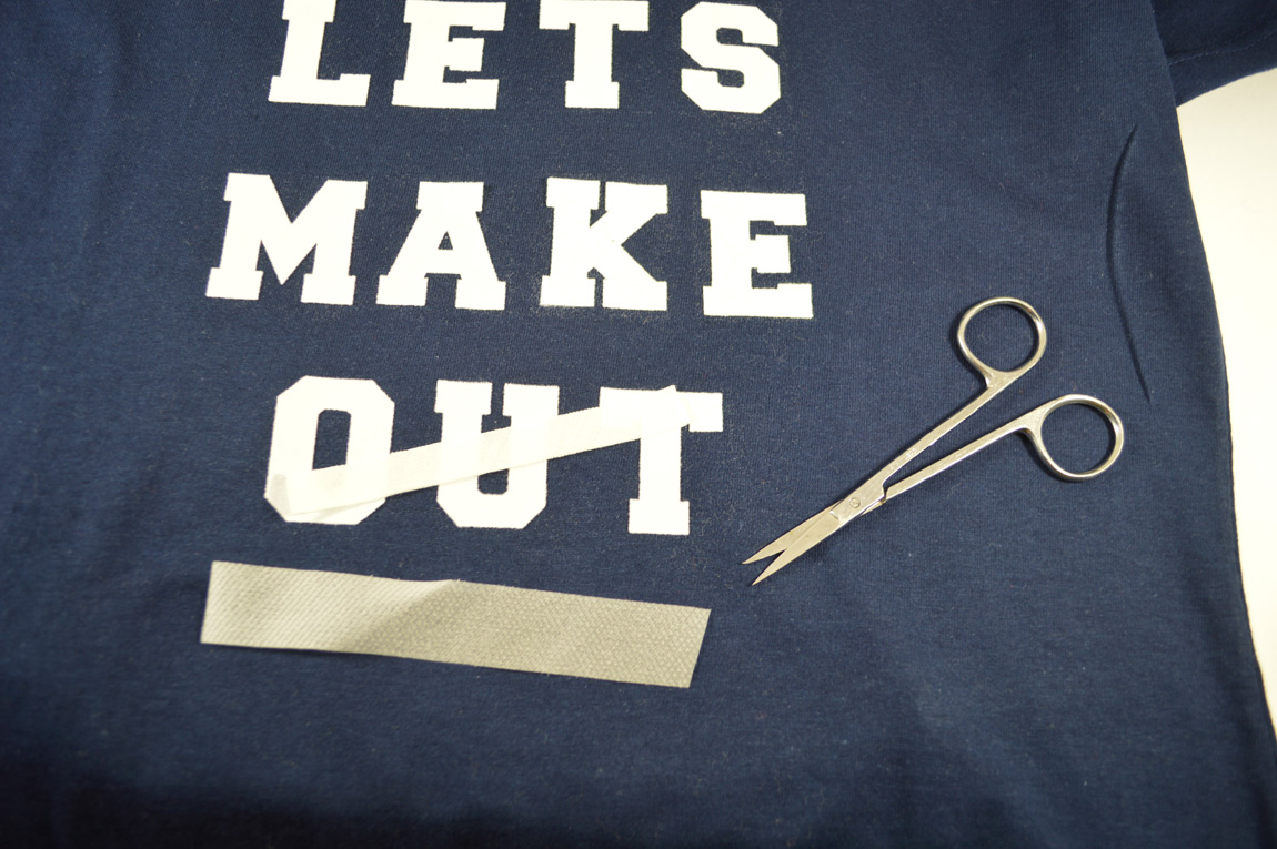 diy: Cross-Out Word Tee