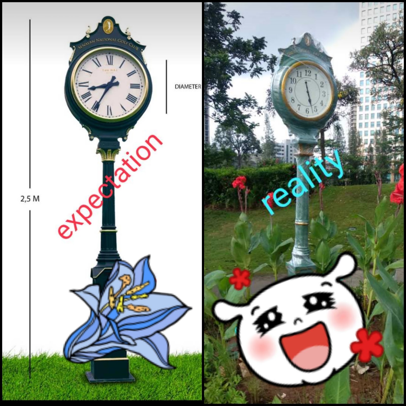 TIANG LAMPU TAMAN JAM - Jual Tiang Lampu antik - Tiang Lampu Taman ...