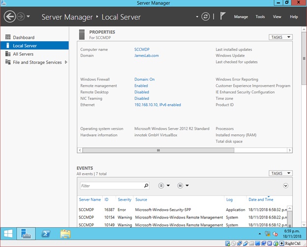 JamesPCSchool: SCCM Chapter 2 and 3 - OS Preparation and DC Configuration