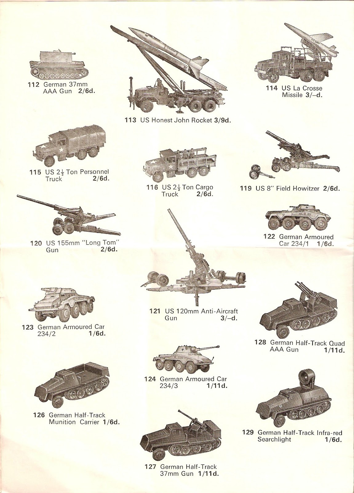Wargaming Miscellany: ROCO Minitanks: old catalogue