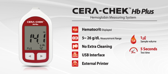 HEMOGLOBINOMETRO CERA - CHEK Hb Plus: CERA - CHEK Hb Plus ...