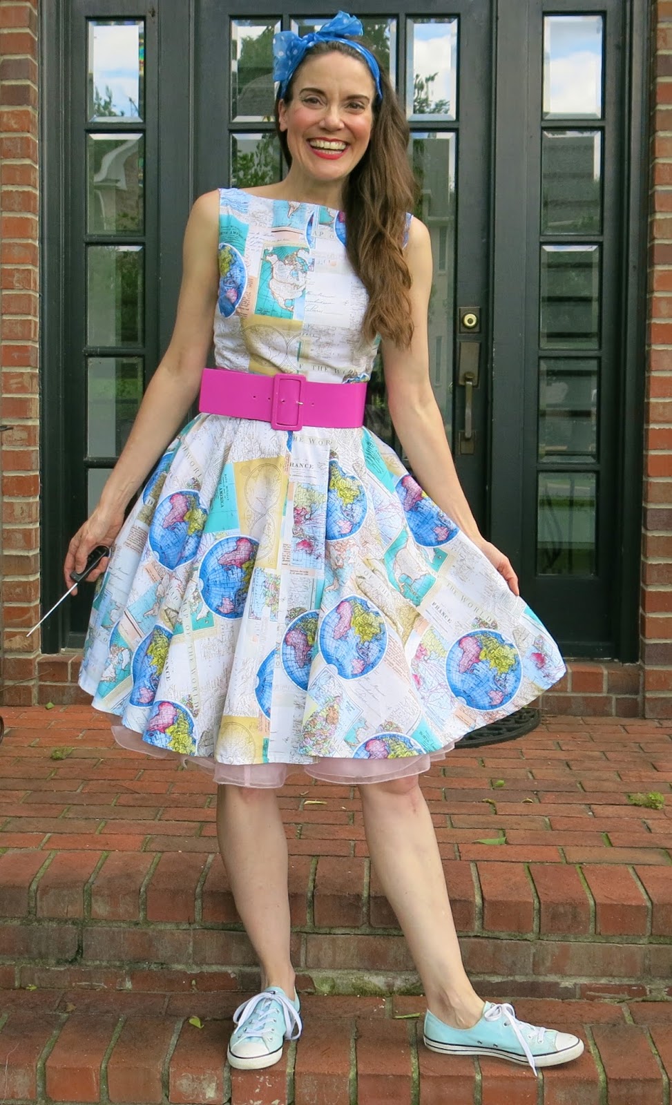 Cassie Stephens: DIY: A World Map Dress And Traveling Tips!