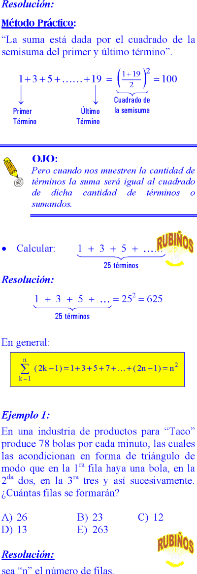 SUMATORIAS EJERCICIOS RESUELTOS
