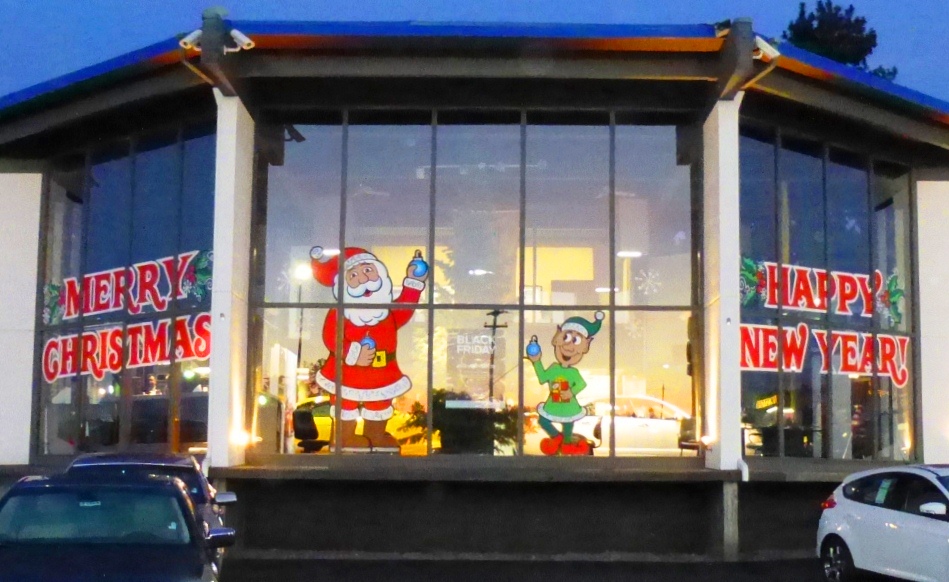 Holiday Window Color Splashs