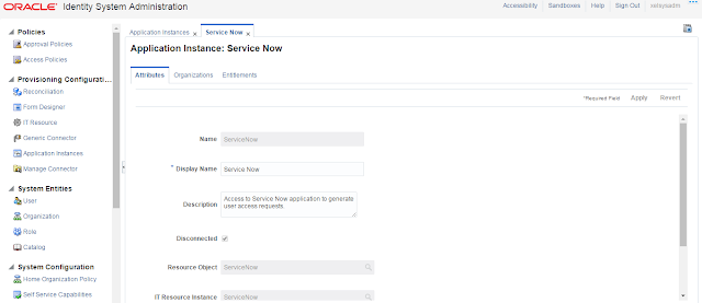 Oracle Identity Manager Academy: Create Disconnected Application Instance
