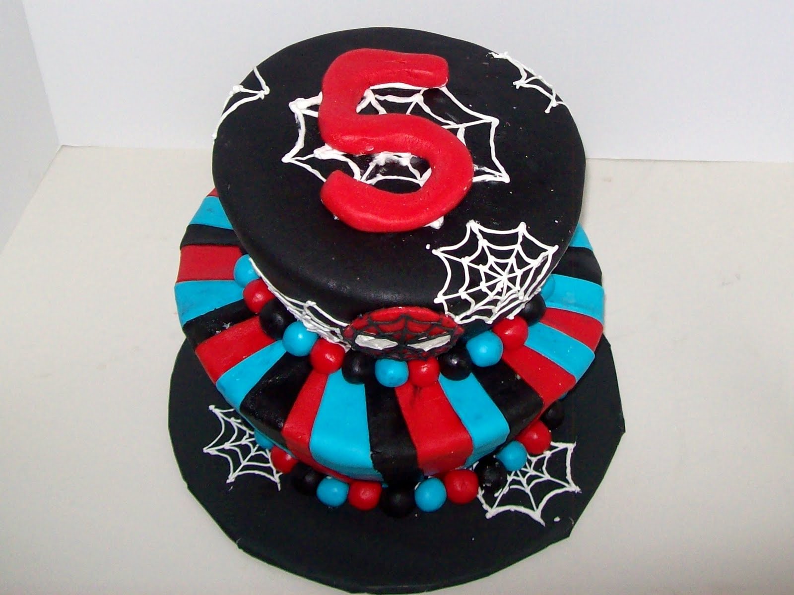 Black Spiderman Birthday Cake