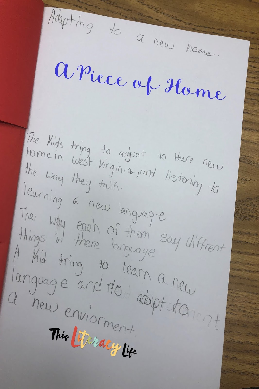 Exploring Theme with A Piece of Home | This Literacy Life
