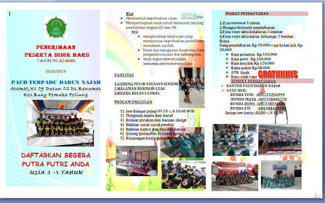 BROSUR LEMBAGA PAUD ~ contoh surat resmi