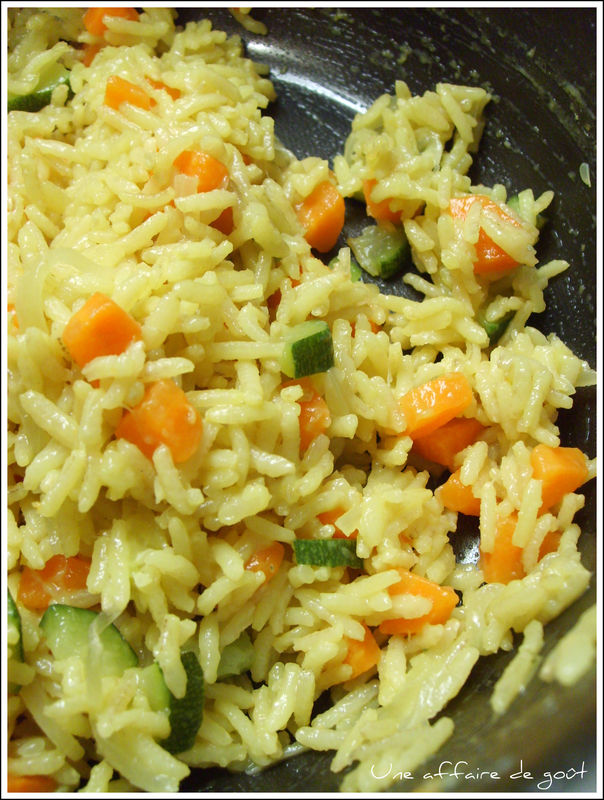 Riz pilaf au safran et aux olives ~ Safran