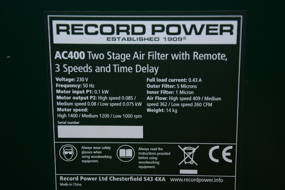 Michas Holzblog: Neuzugang in der Werkstatt: Record Power AC400 ...