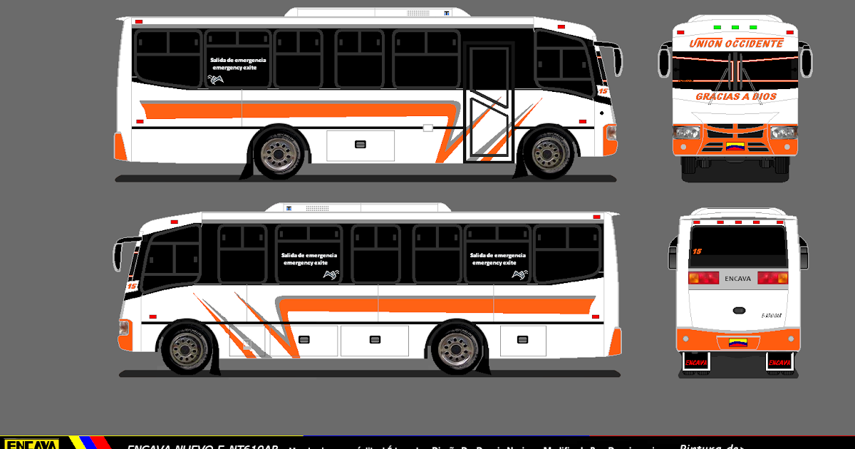 Diseños Autobuses VNZLA: Encava E-NT61OAR