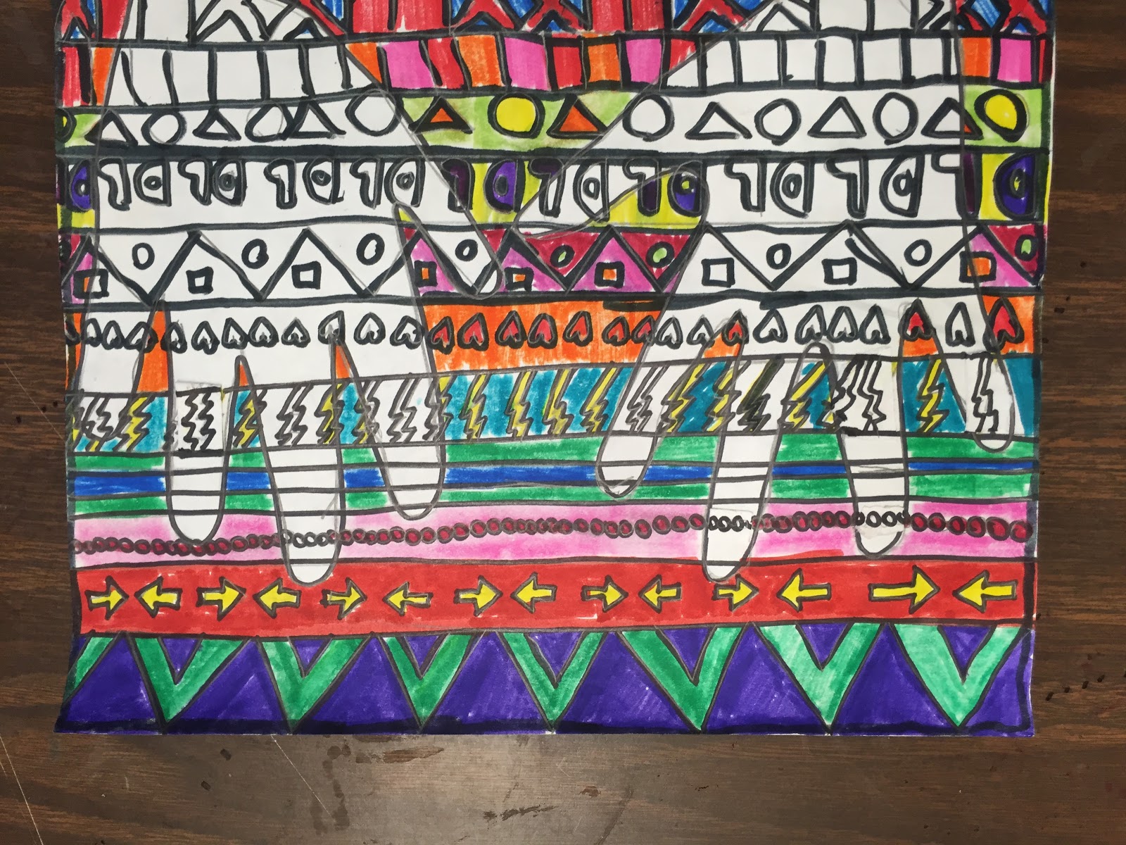 Art with Ms. Thomas: Fourth Grade Line and Pattern Hands