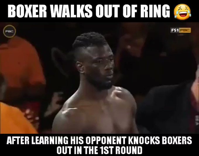 Boxer Walks Out Of Ring After Learning His Opponent Knocks Boxers Out ...