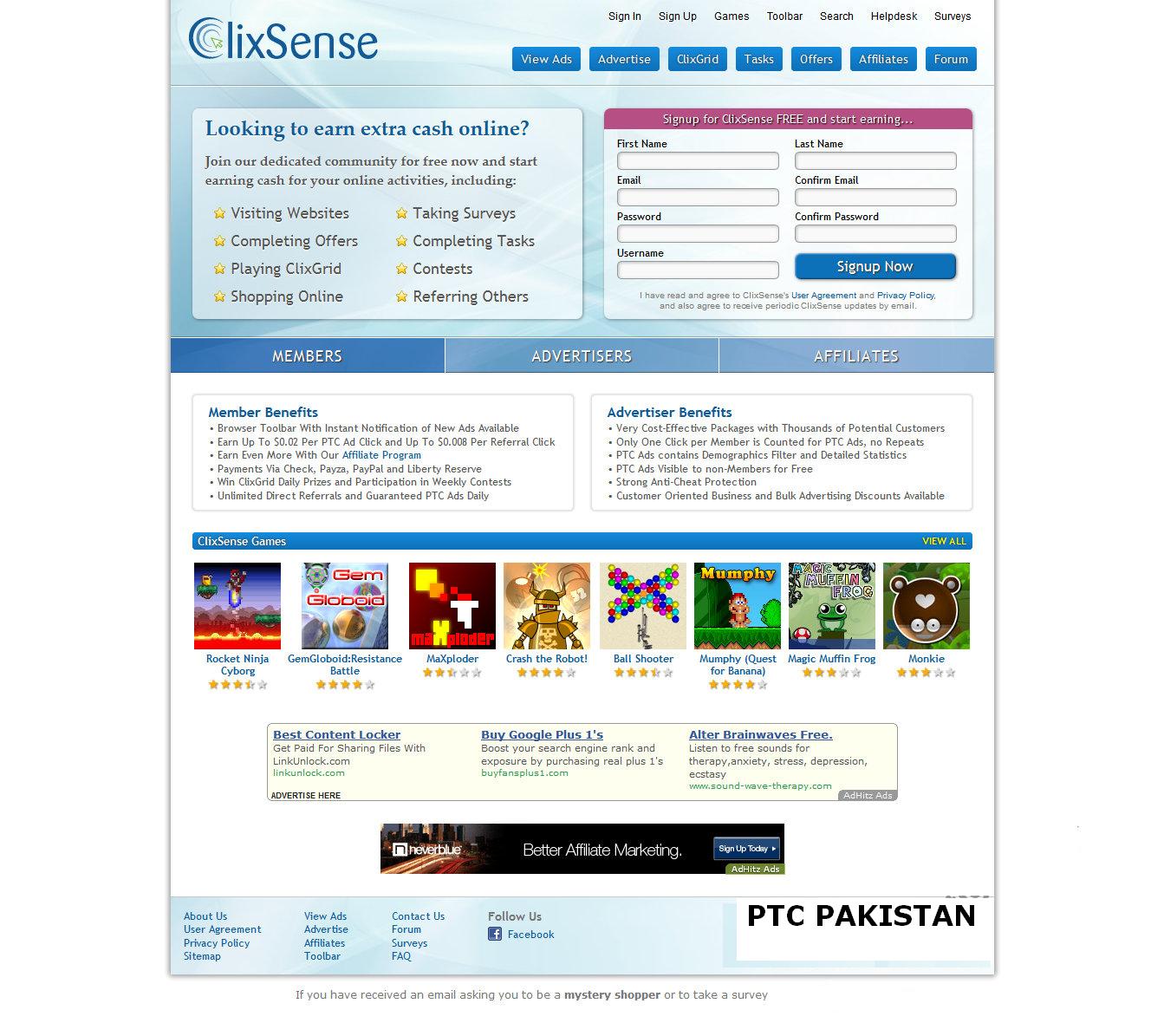 PAID TO CLICK PAKISTAN: CLICK SENSE