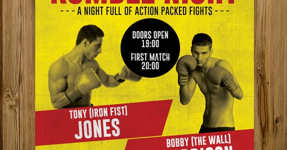 Vintage Boxing Flyer Template