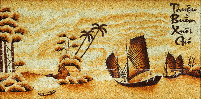 rice grain mosaic paintings ~ art and craft projects ideas