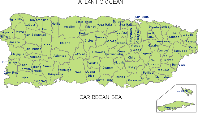 Mapa Municipal De Puerto Rico