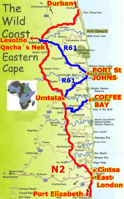 The Wild Coast (Transkei). The black South Africa.