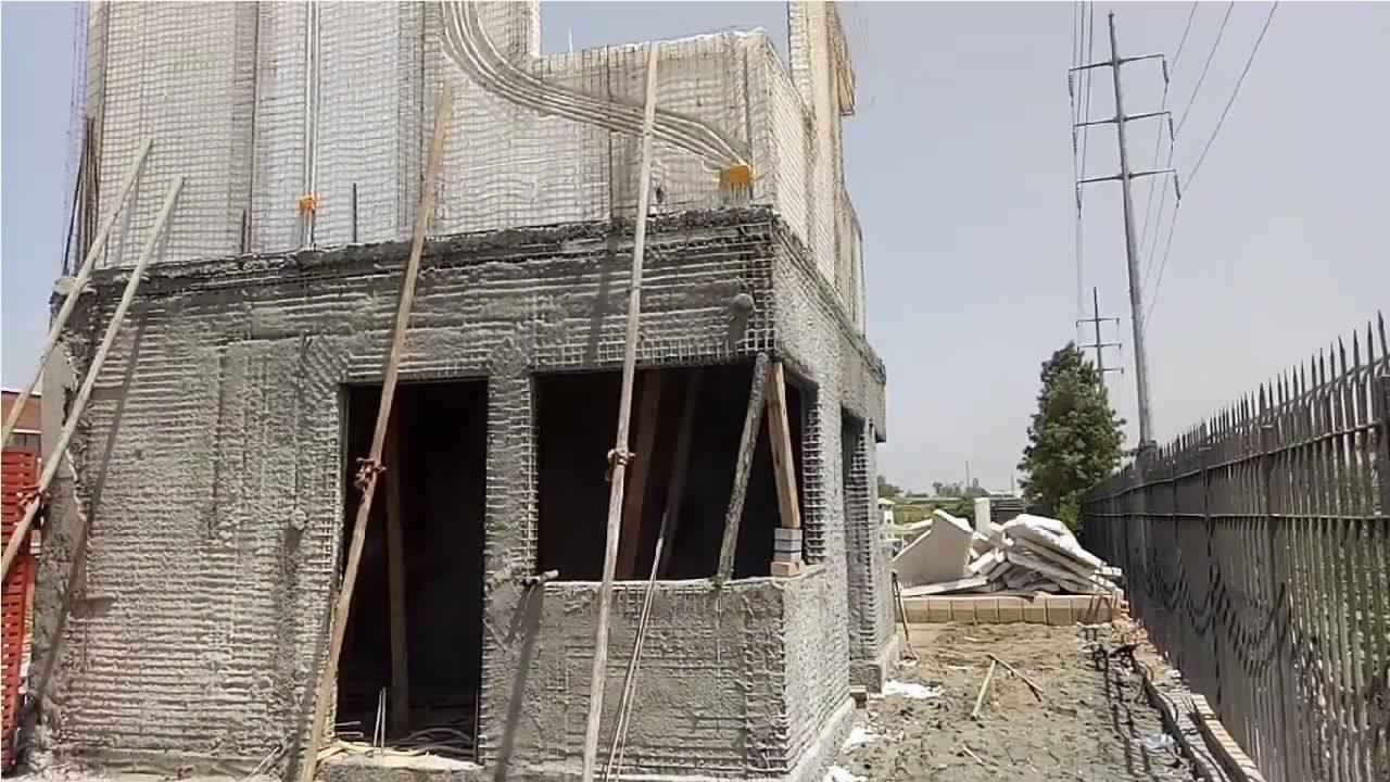 With thermocol sheet structure construction