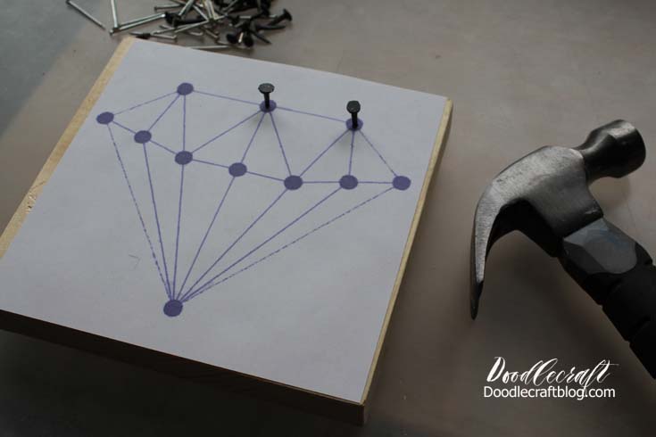 Easy String Art Tutorial Heart Diamond Templates!