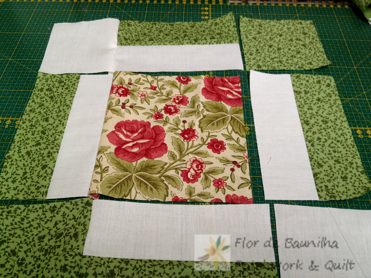 Flor de Baunilha Patchwork : Tutorial 4 Bloco em Faixas - Sampler Quilt