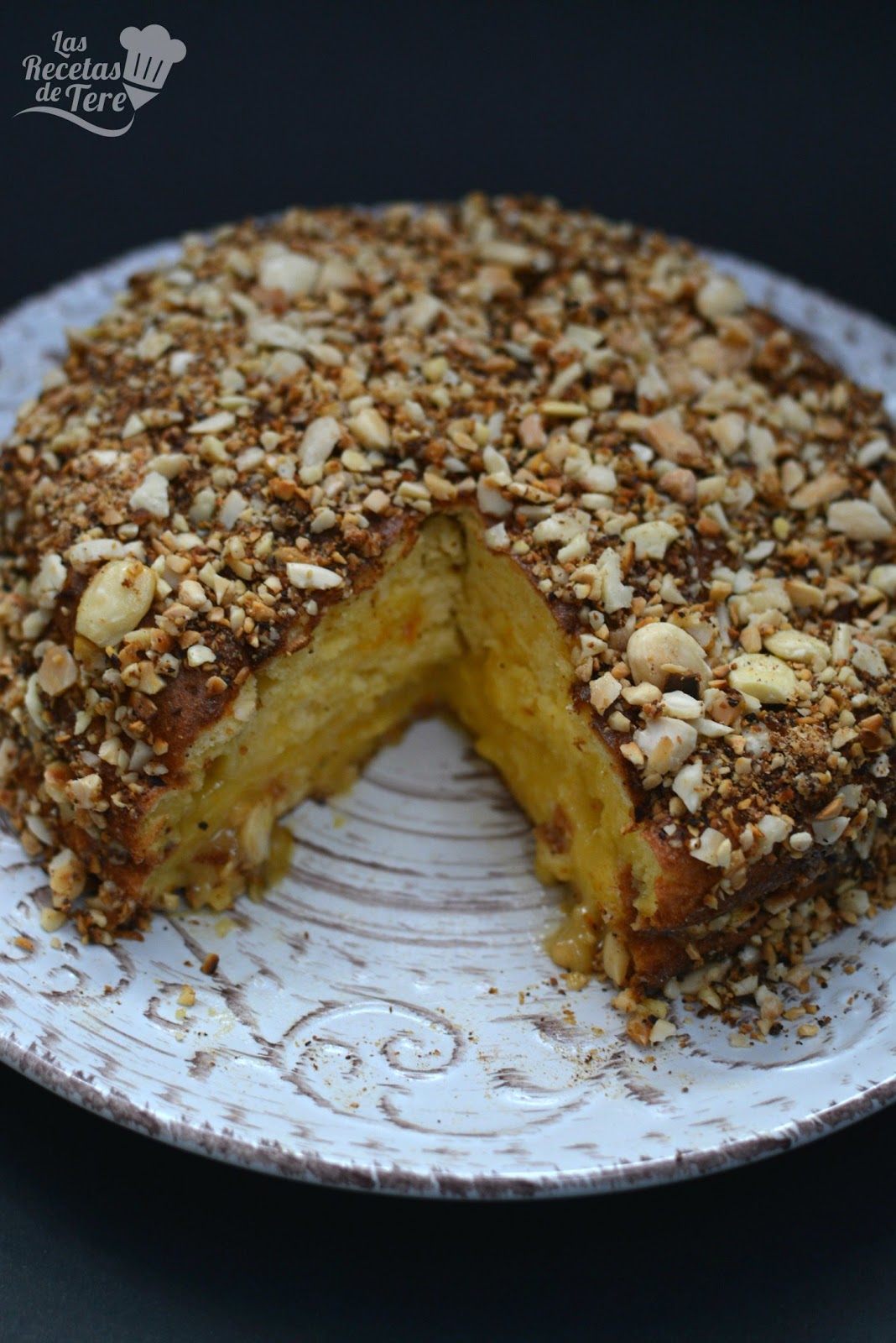 Bizcocho relleno con crema a la naranja, recetas postres