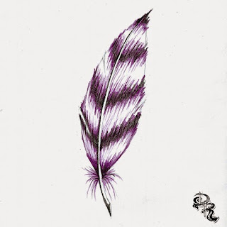 Half Evil Productions: How to Draw a Feather With Colored Pencils