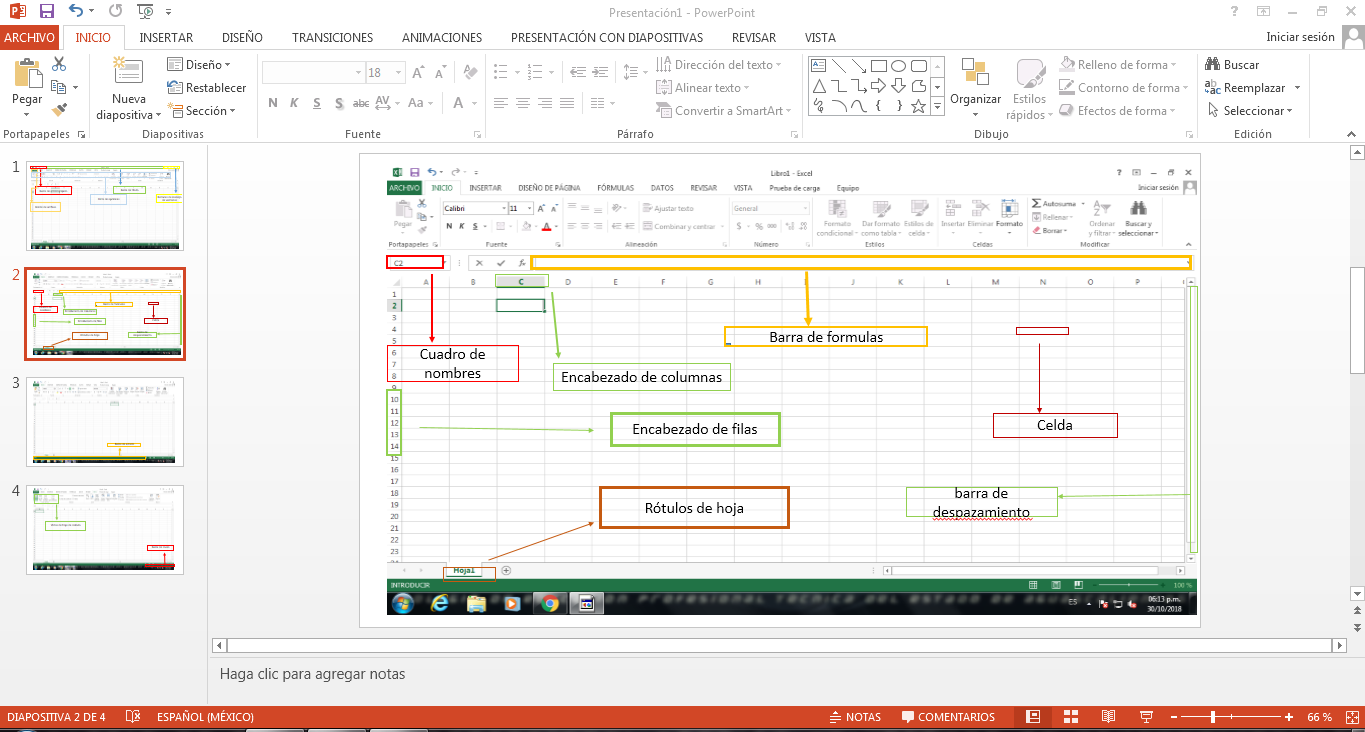procesamiento: 6 Identificar los principales componentes de Excel