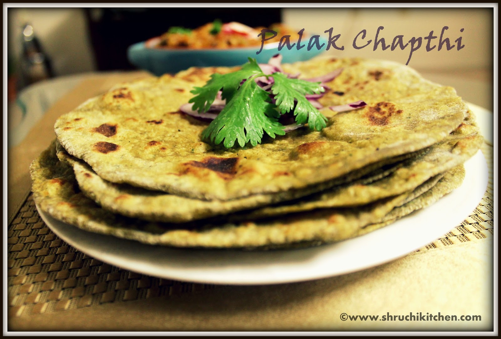 Shruchi Kitchen: Palak Chapthi | Spinach Chapathi