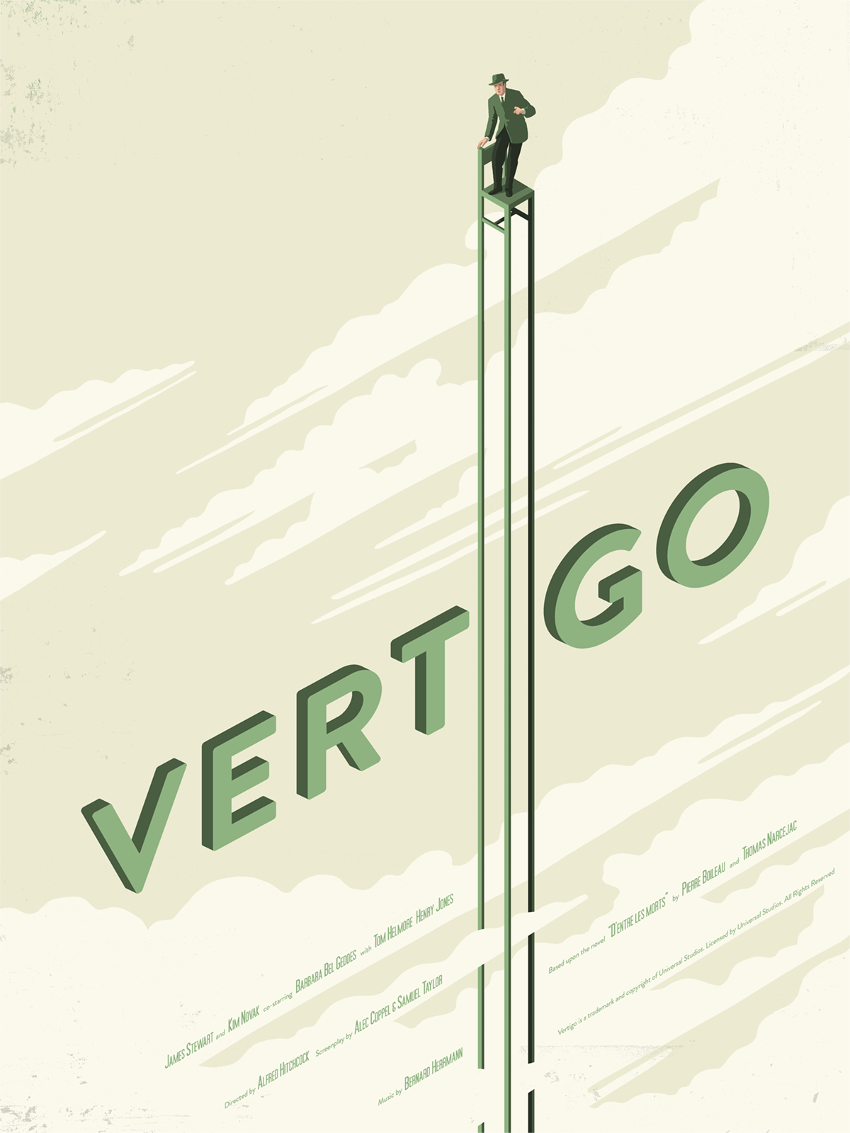 INSIDE THE ROCK POSTER FRAME BLOG: Psycho Rear Window Vertigo Movie Posters Release By Mondo