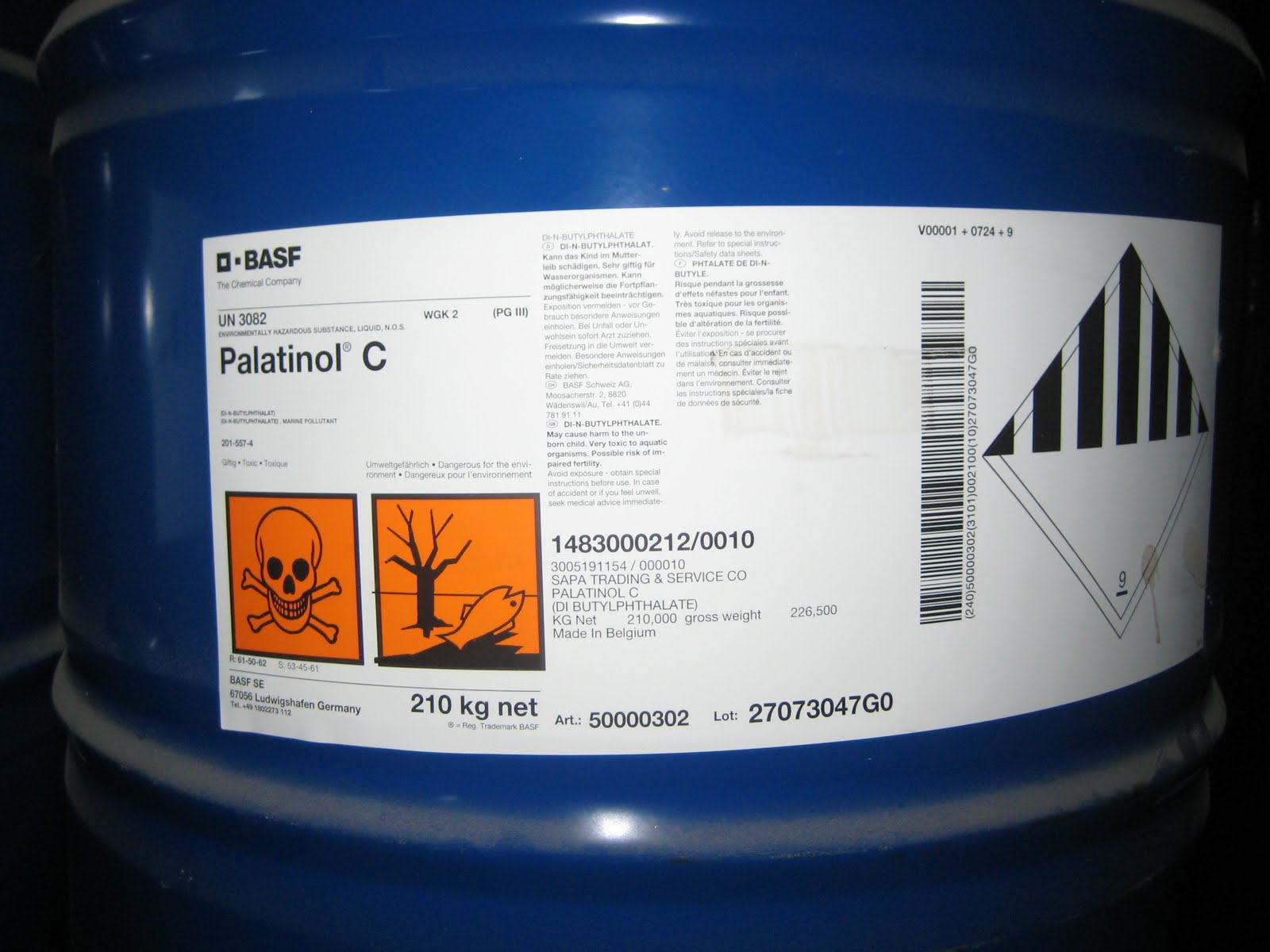 HÓA CHẤT NGÀNH SƠN: D.B.P (PALATINOL C) ; Dibutyl phthalate