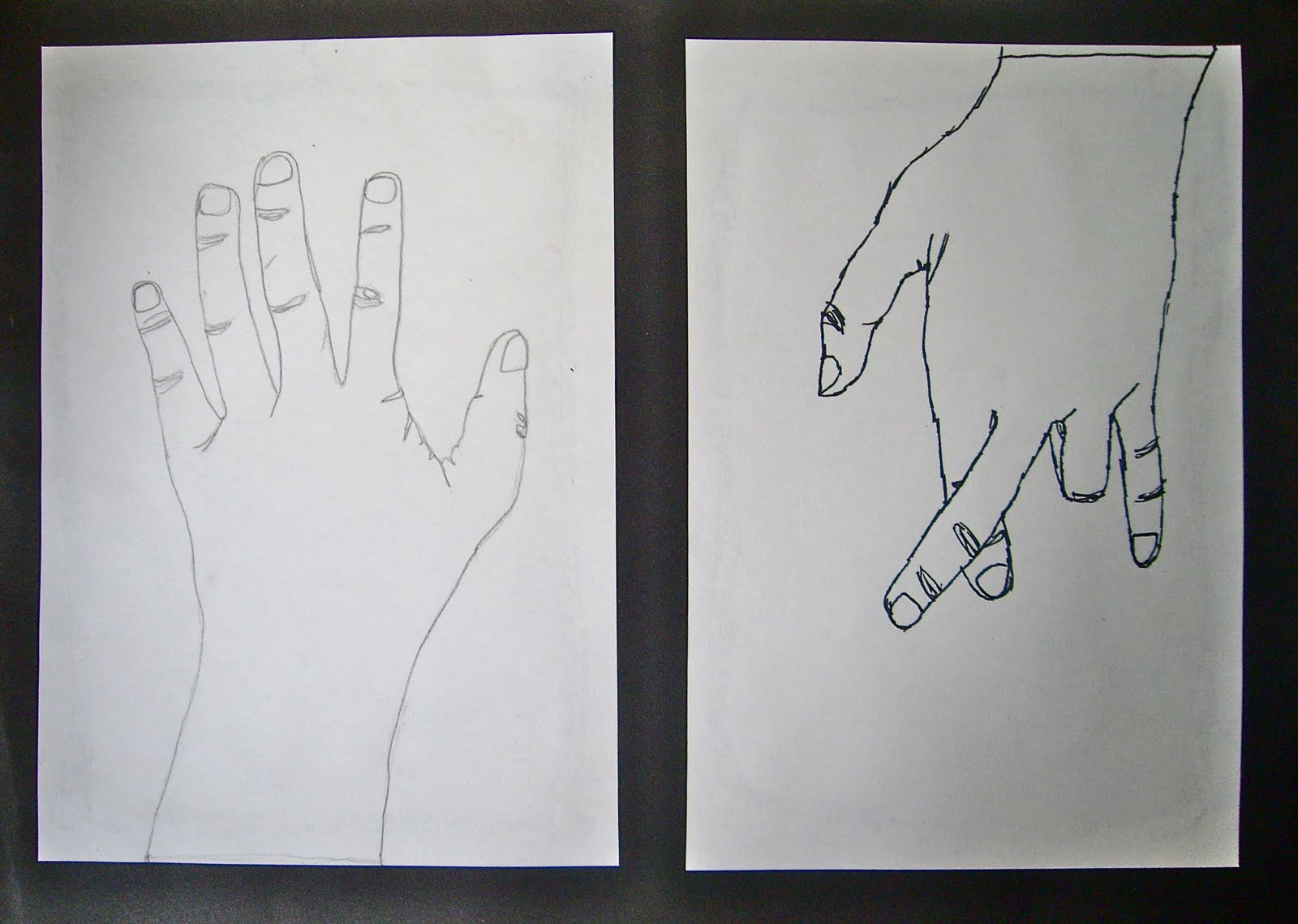 Use Your Coloured Pencils: Contour Drawing Hands