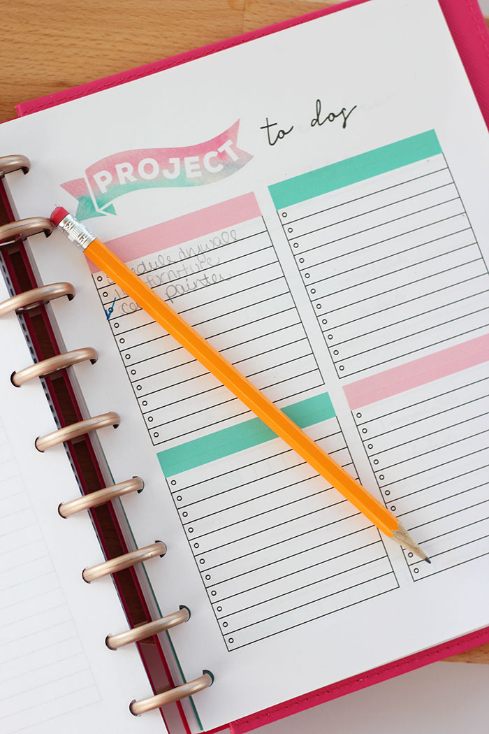 Project Planner Pages Printable to Any Size (Fits the Happy Planner ...