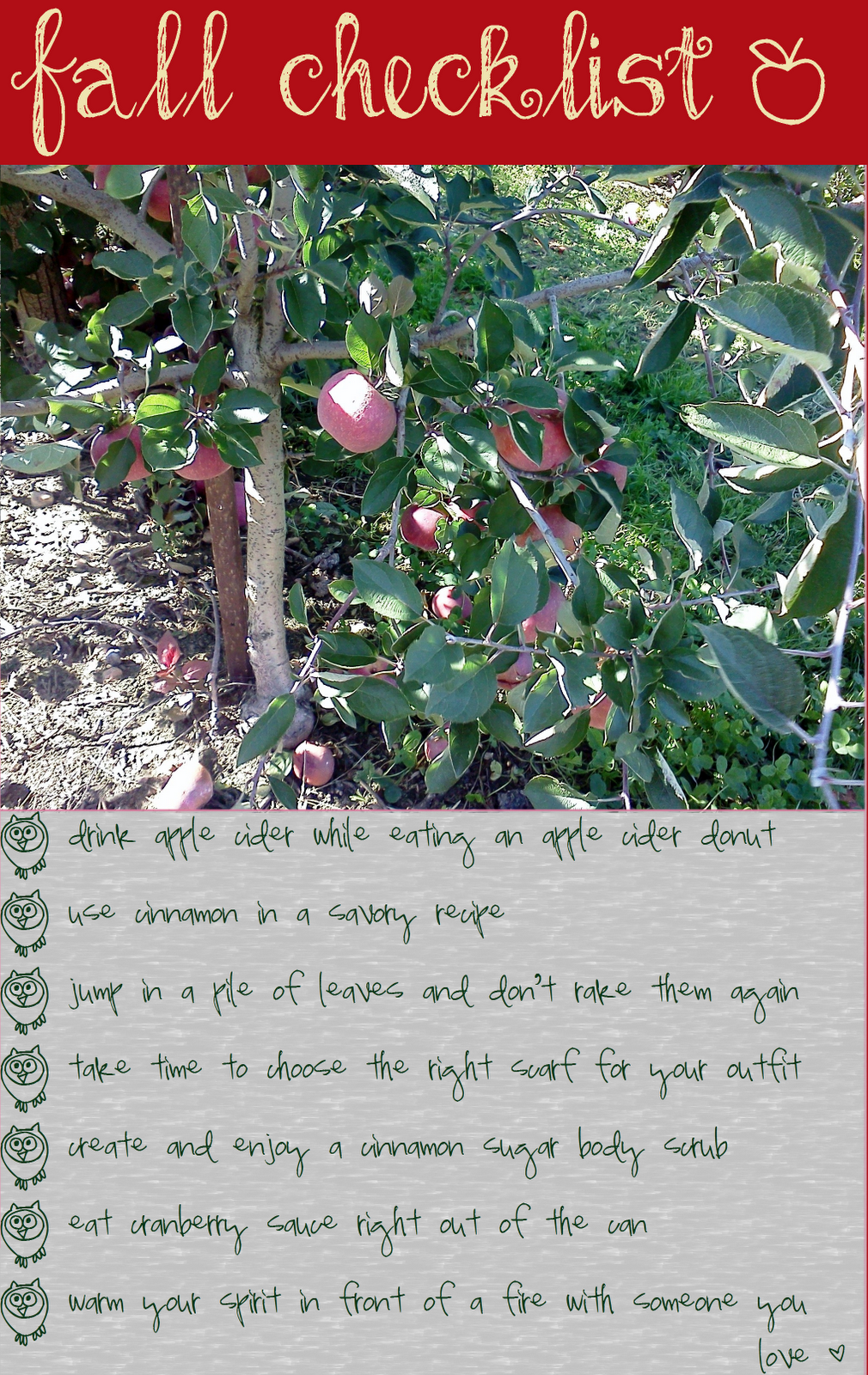 Written by Melissa Anne: The Ultimate Fall Checklist (and Milburn Orchards)