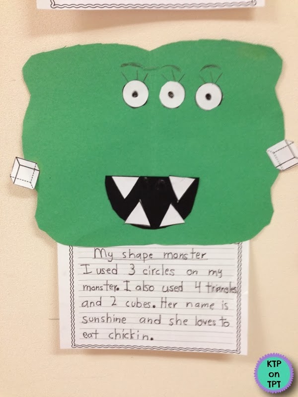Keep Teaching and Planning!: Adorable shape monsters and some 3D shape ...