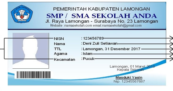 CONTOH FILE, RECORD, DAN DATABASE PADA KARTU PELAJAR (Tugas 2)