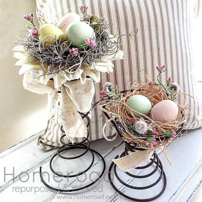 DIY Beautiful Vintage Bed Spring Centerpieces