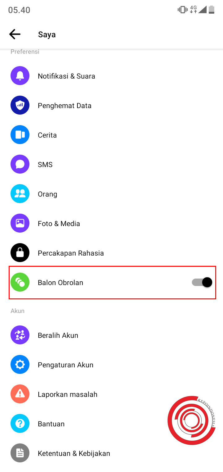 Cara Menonaktifkan Balon Obrolan Messenger Supaya Tidak Otomatis ...