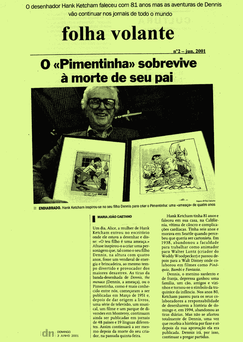 Sítio dos Fanzines de Banda Desenhada: Folha Volante