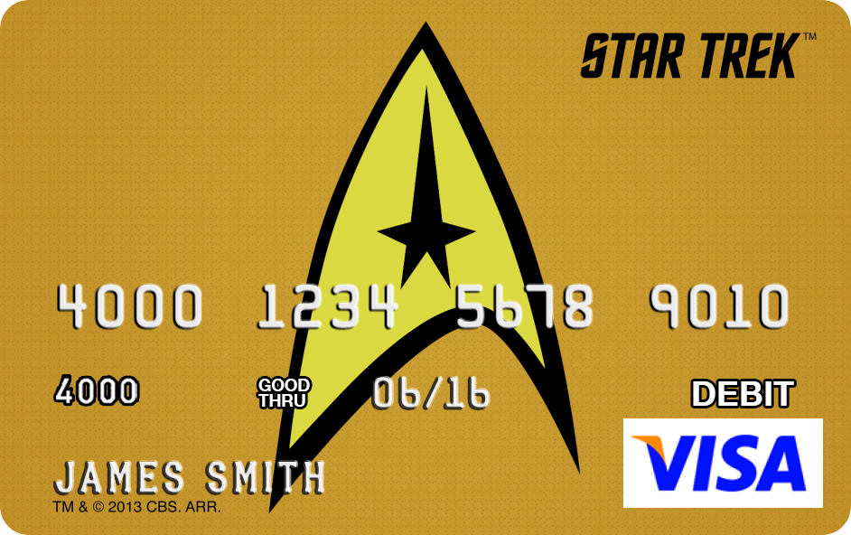 The Trek Collective: New Star Trek debit cards