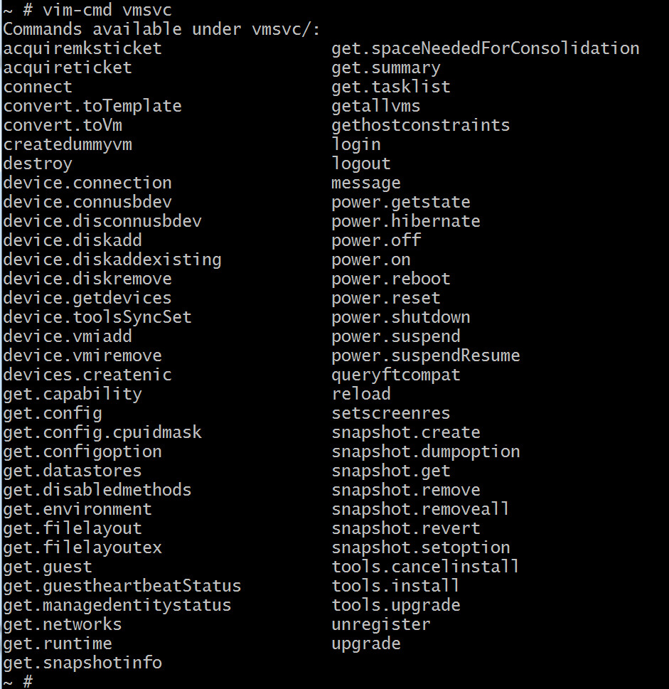 WhiteBoard Coder: ESXi 5.1 Command line