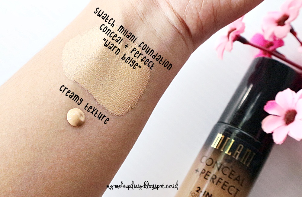 [REVIEW] Milani Conceal + Perfect Foundation in Warm Beige - My-Makeupdiary