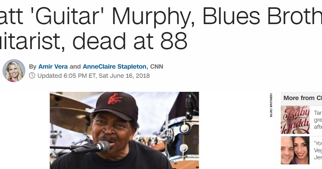 The Mindless Freaks: Matt 'Guitar' Murphy Blues Brothers Guitarist dies ...