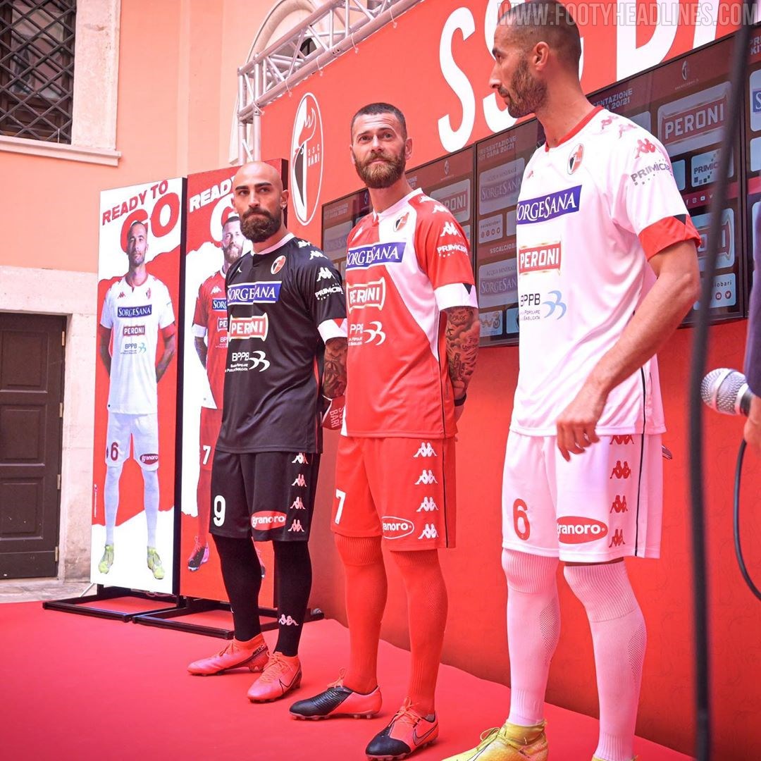 SSC Bari 20-21 Home, Away & Third Kits Released - Footy Headlines