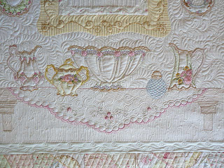 Sewing & Quilt Gallery: Embroidered China/Dishes Quilt