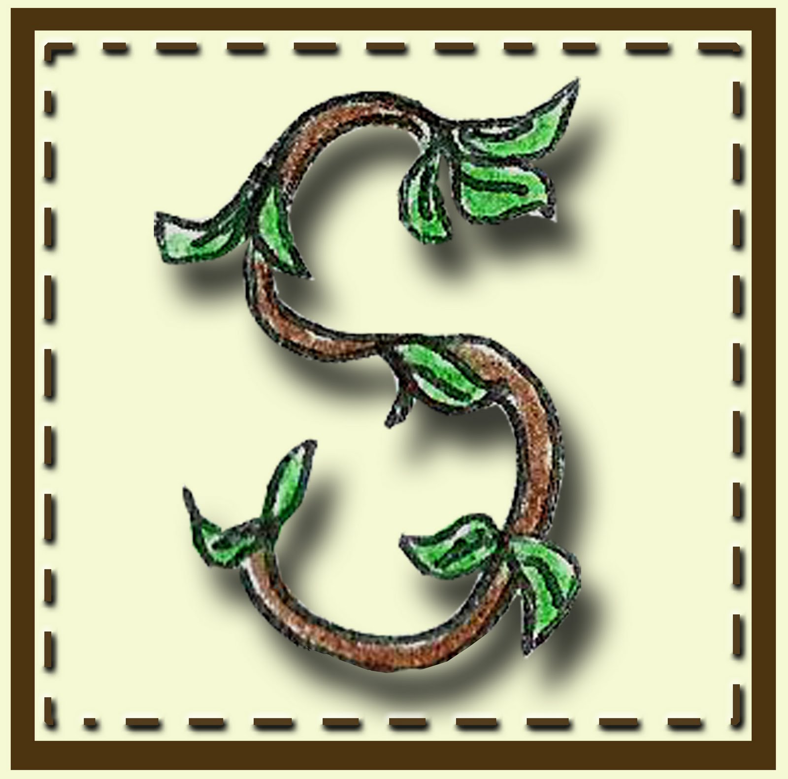 GRANNY ENCHANTED'S BLOG: "Twigs and Leaves" Free Scrapbook Alphabet ...