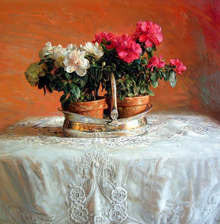 Historia y evolución de la pintura artística : GALERÍA BODEGONES DE FLORES