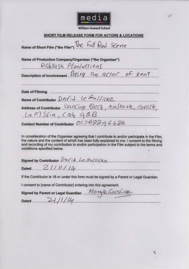 Peter Le Gassicke: 8155: AS Media studies: pre production documents